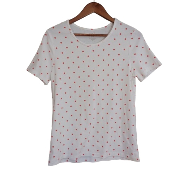 White Stag | Tops | White Stag Pink Red Polka Dot Womens Basic Crewneck ...